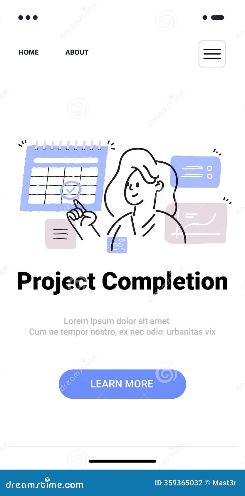 Project Completion In IT Project Vector Illustration | CartoonDealer ...