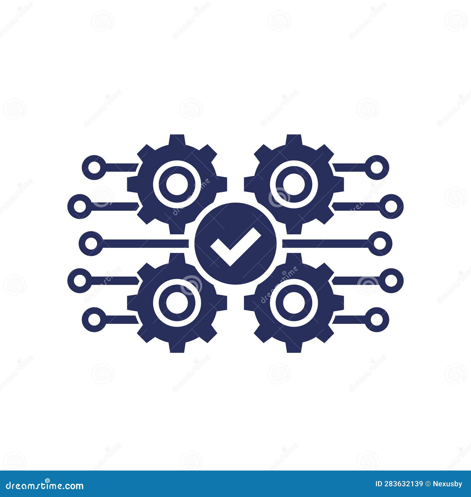Project Completion Icon on White Stock Vector - Illustration of making ...