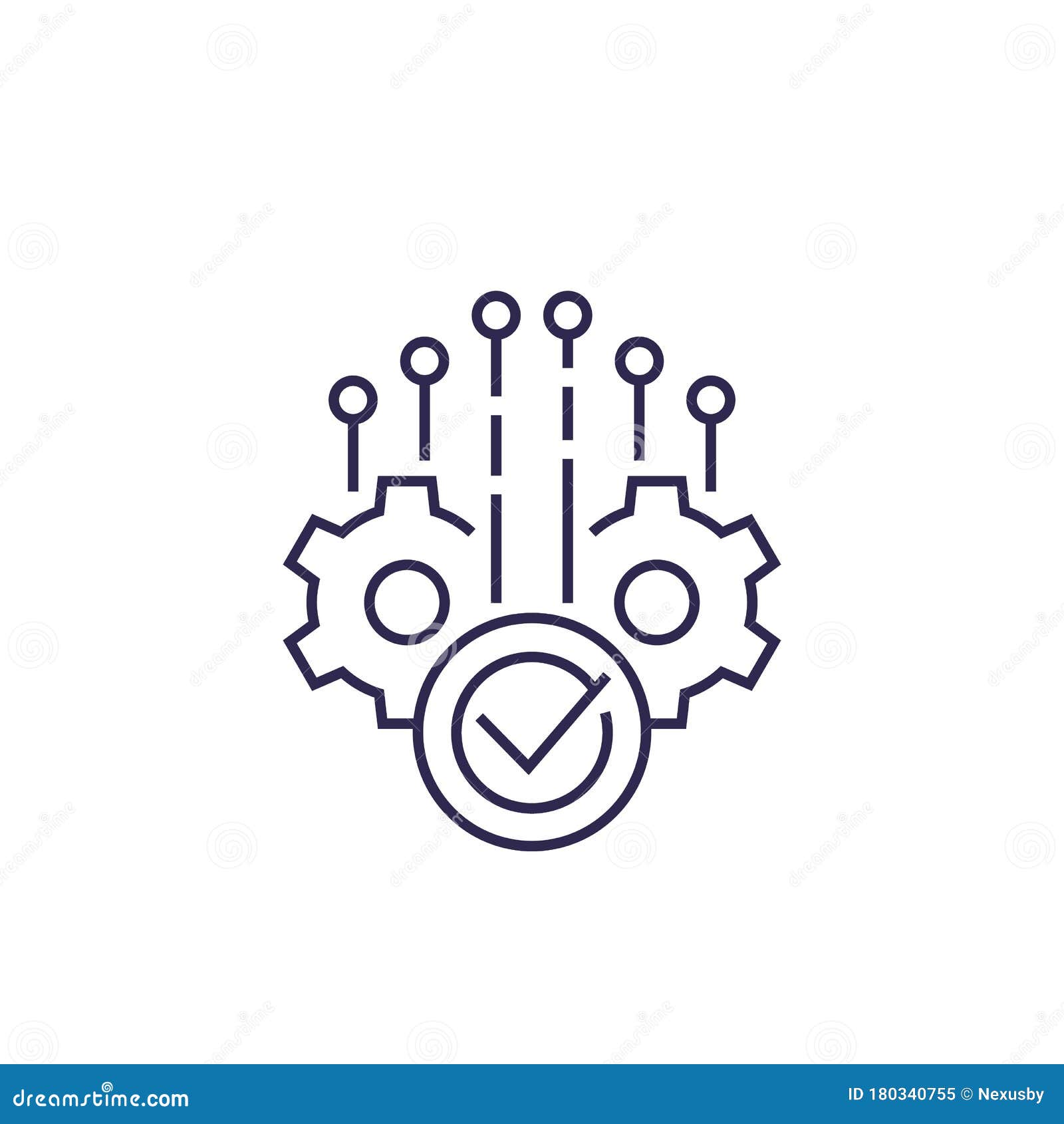 Project Completion, Line Icon Stock Vector - Illustration of ...