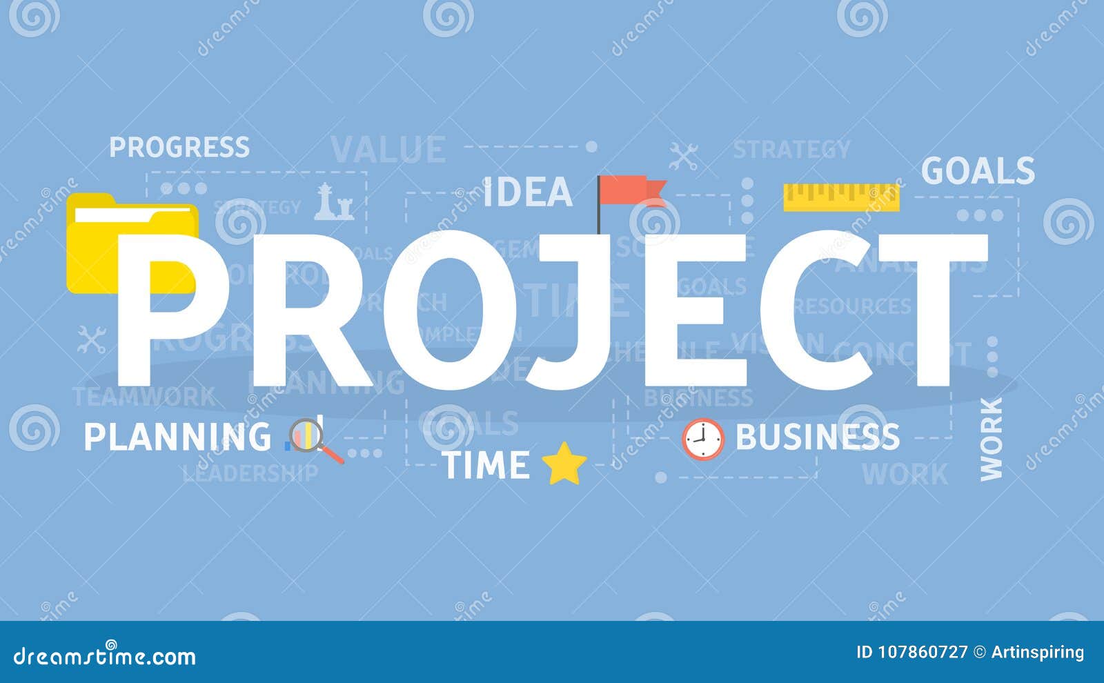 Project Concept Illustration. Stock Vector - Illustration of banner ...