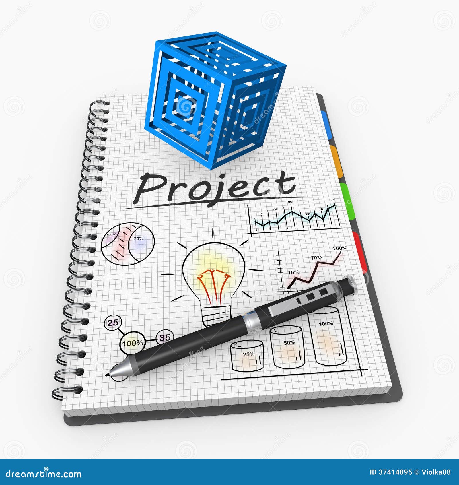 Project concept stock image. Image of idea, cube, collaborate - 37414895