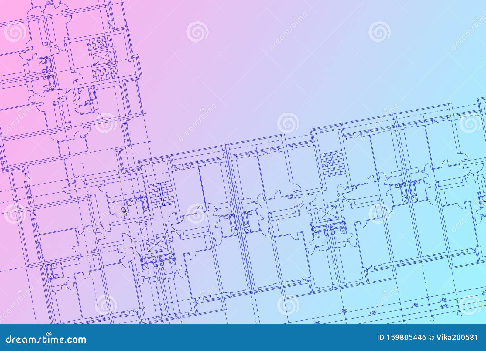 Floor Plan Drawing. Architectural Building Drawing Stock Illustration ...