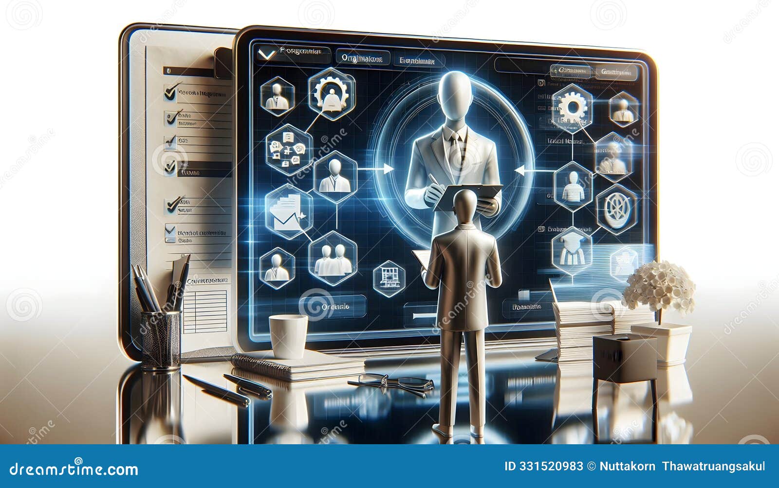 Project Coordinator Assigning Tasks, Managing Timelines Vector ...