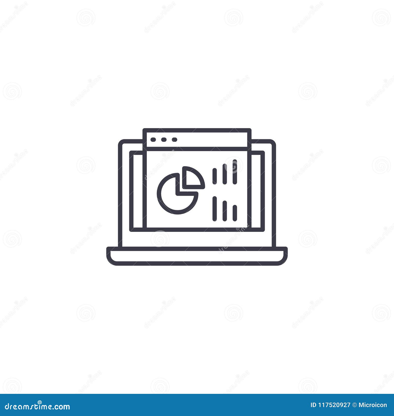 Project Dashboard Linear Icon Concept. Project Dashboard Line Vector ...