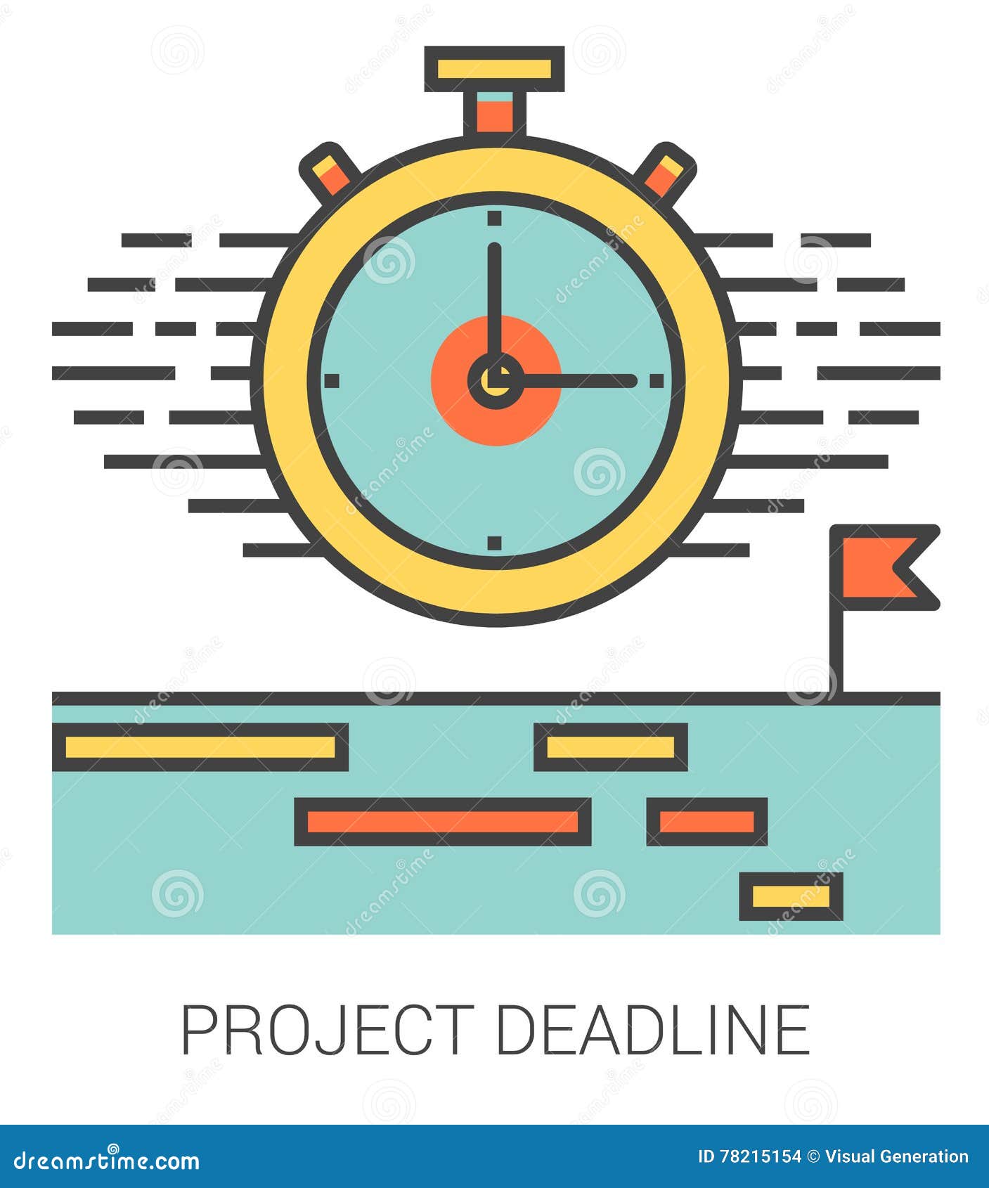 Project Deadline Line Icons. Stock Vector - Illustration of graphic ... Project Deadline Line Icons. Stock Vector - Illustration of graphic ...