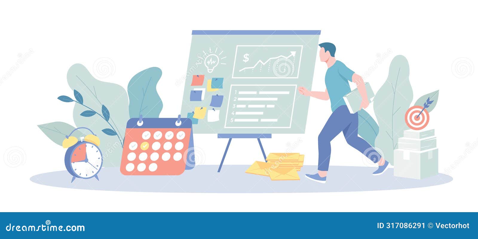 Project Deadline, Working Time Management. Stressed Employee, Countdown ...