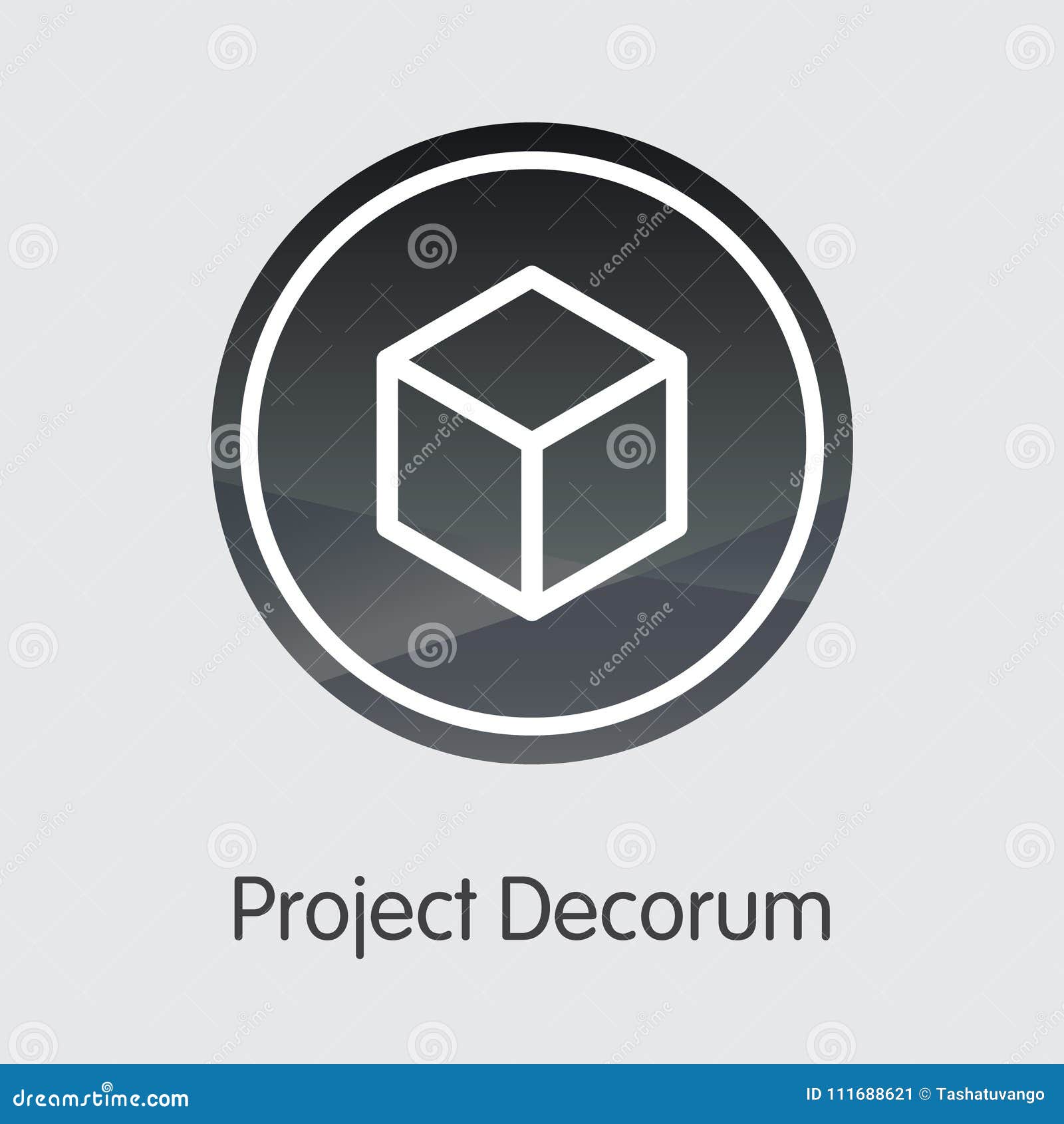 Project Decorum Virtual Currency - Vector Coin Image. Stock Vector ...