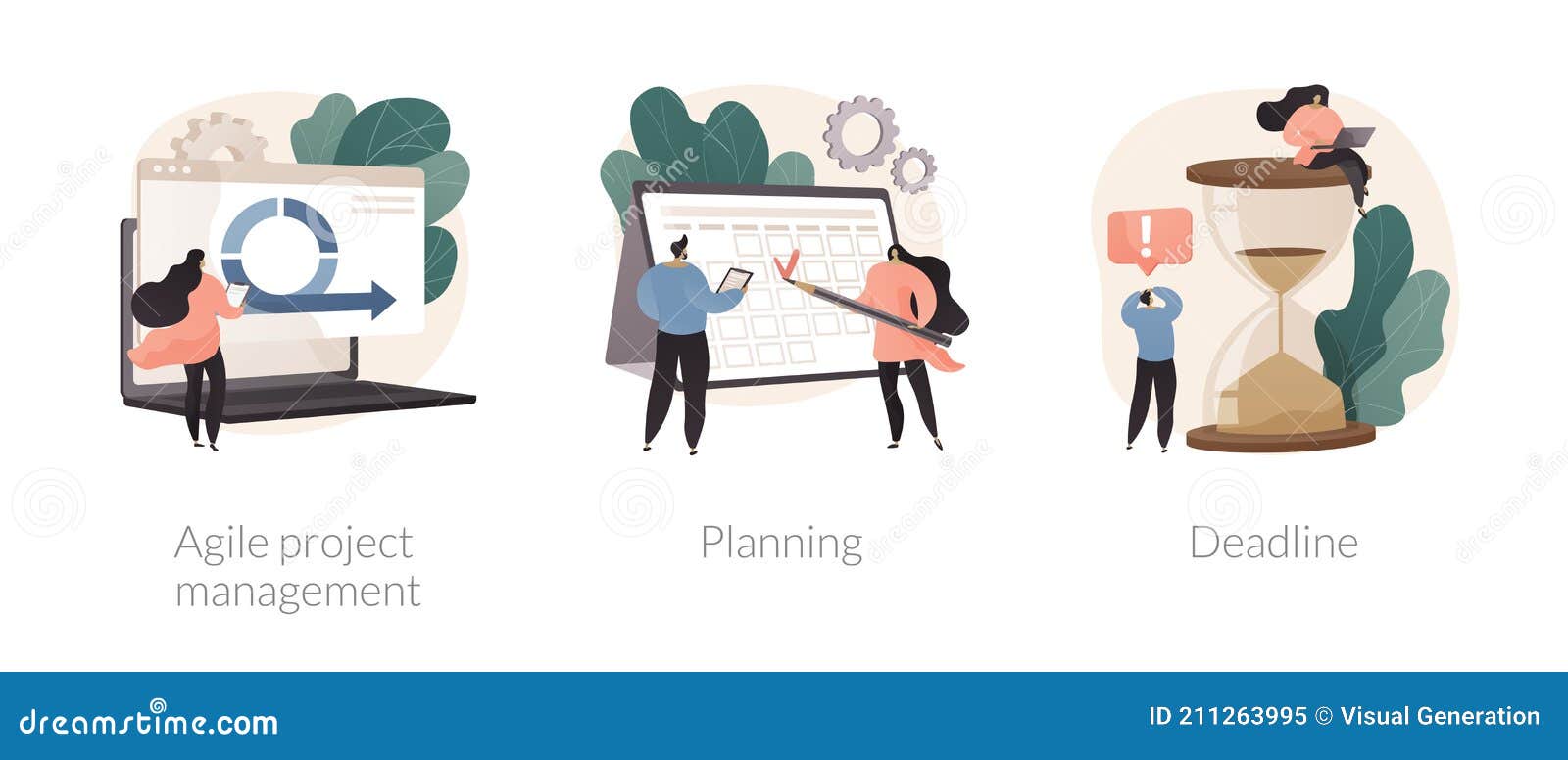 It Project Delivery Abstract Concept Vector Illustrations. Stock Vector ...