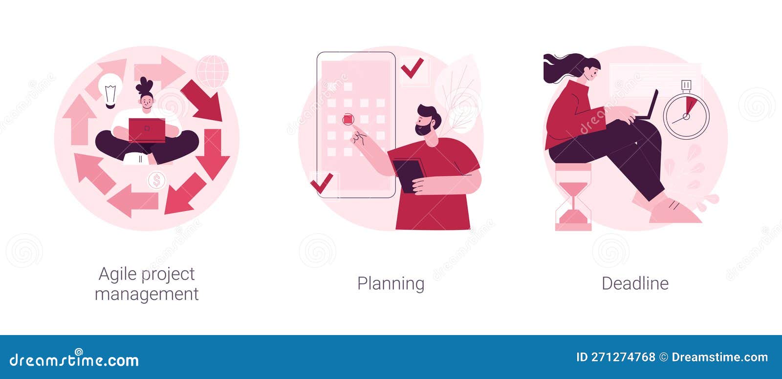 It Project Delivery Abstract Concept Vector Illustrations. Stock Vector ...