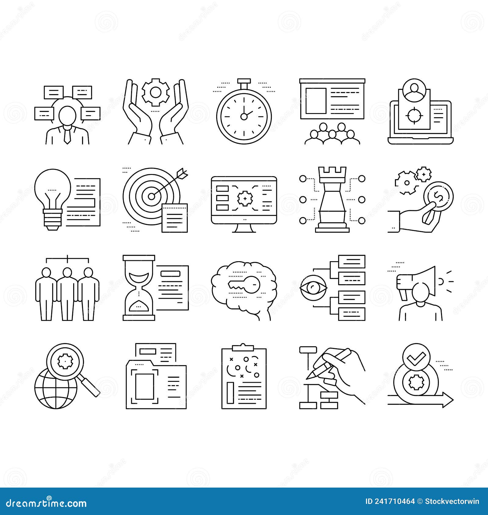 Project Development Collection Icons Set Vector . Stock Vector ...