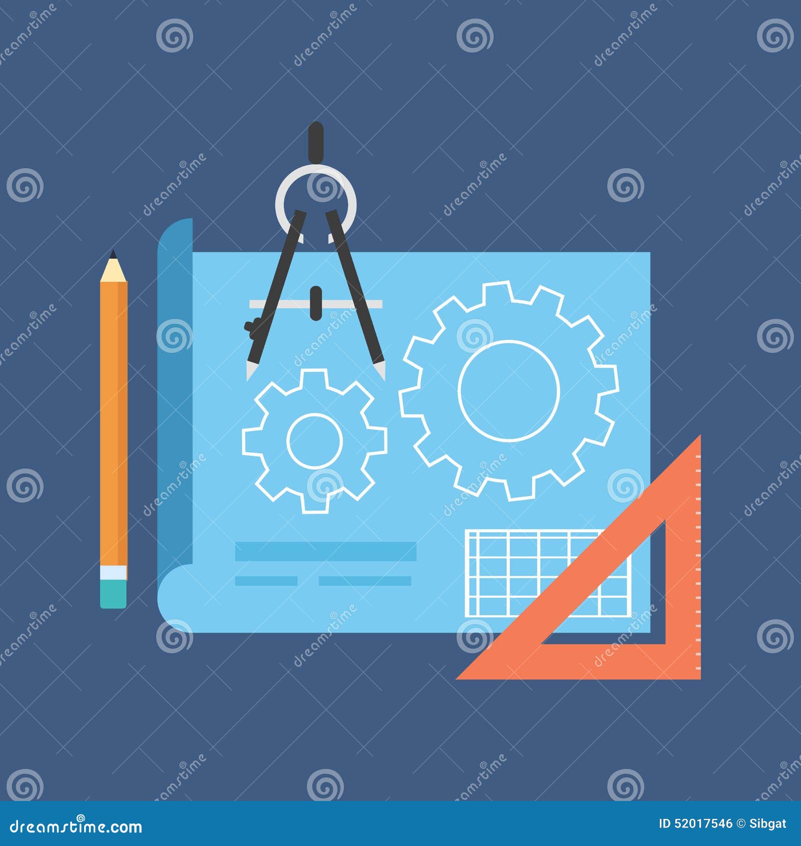 Project Development Concept. Flat Design Stock Vector - Illustration of ...