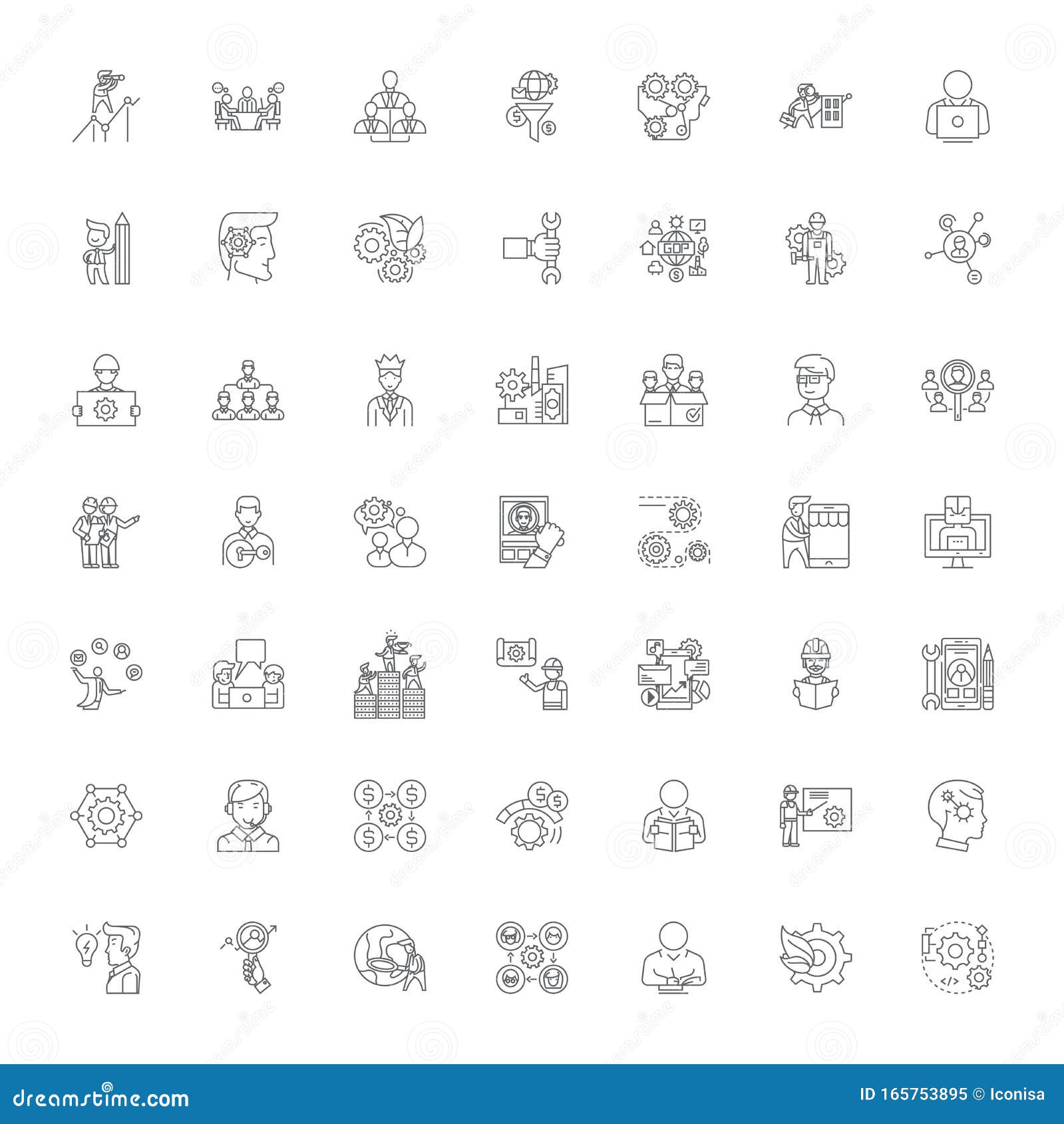 Project Development Linear Icons, Signs, Symbols Vector Line ...
