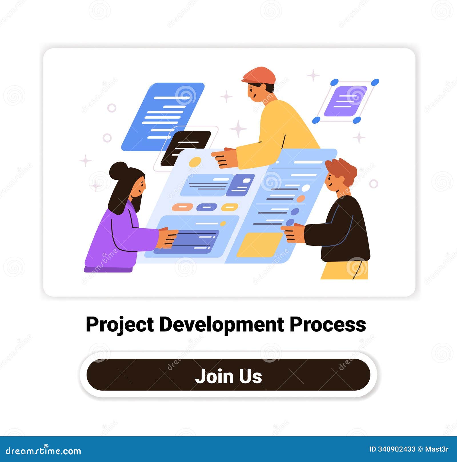 Collaboration People Join Hands Teamwork Cartoon Vector | CartoonDealer ...