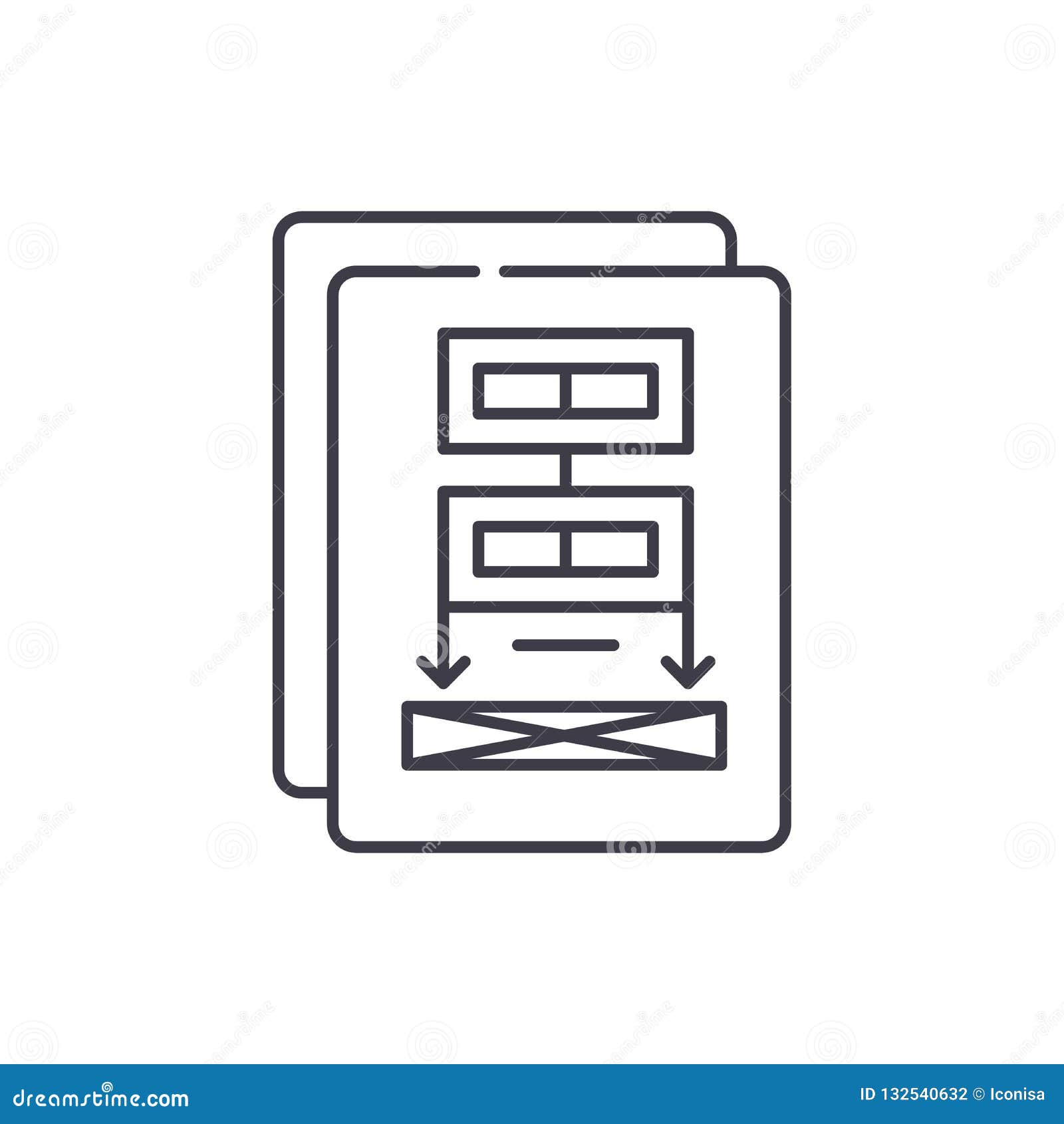 Project Documentation Line Icon Concept. Project Documentation Vector ...