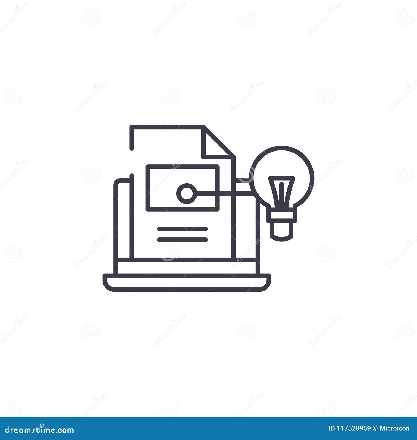 Project Documentation Linear Icon Concept. Project Documentation Line ...