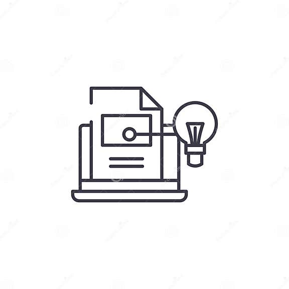 Project Documentation Linear Icon Concept Project Documentation Line