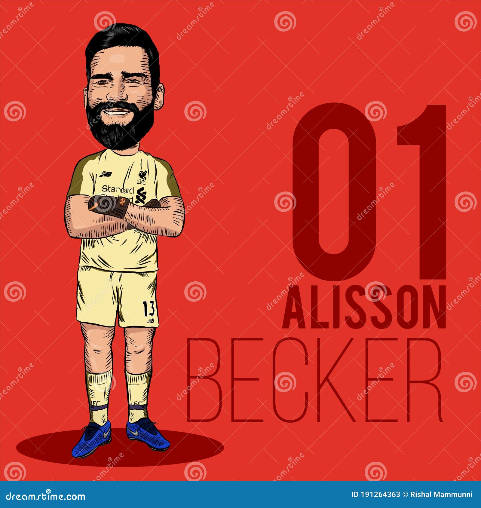 Digital Art Of Worlds Best And Liverpool FC Goalkeeper Allison Becker ...