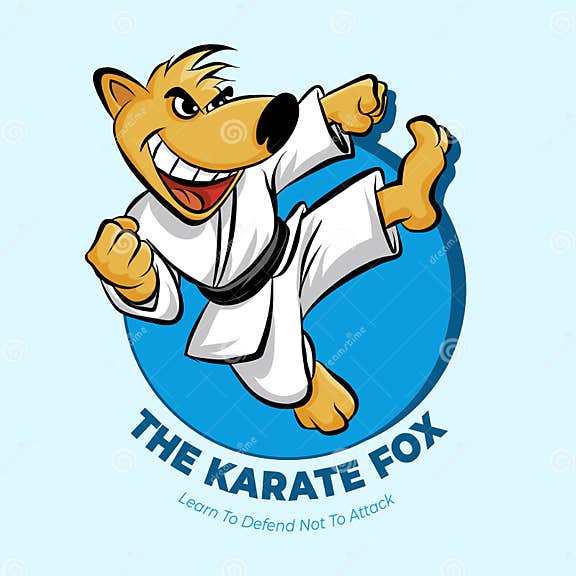 Beautiful Fox Mascot Vector in Karate Costume Stock Vector ...