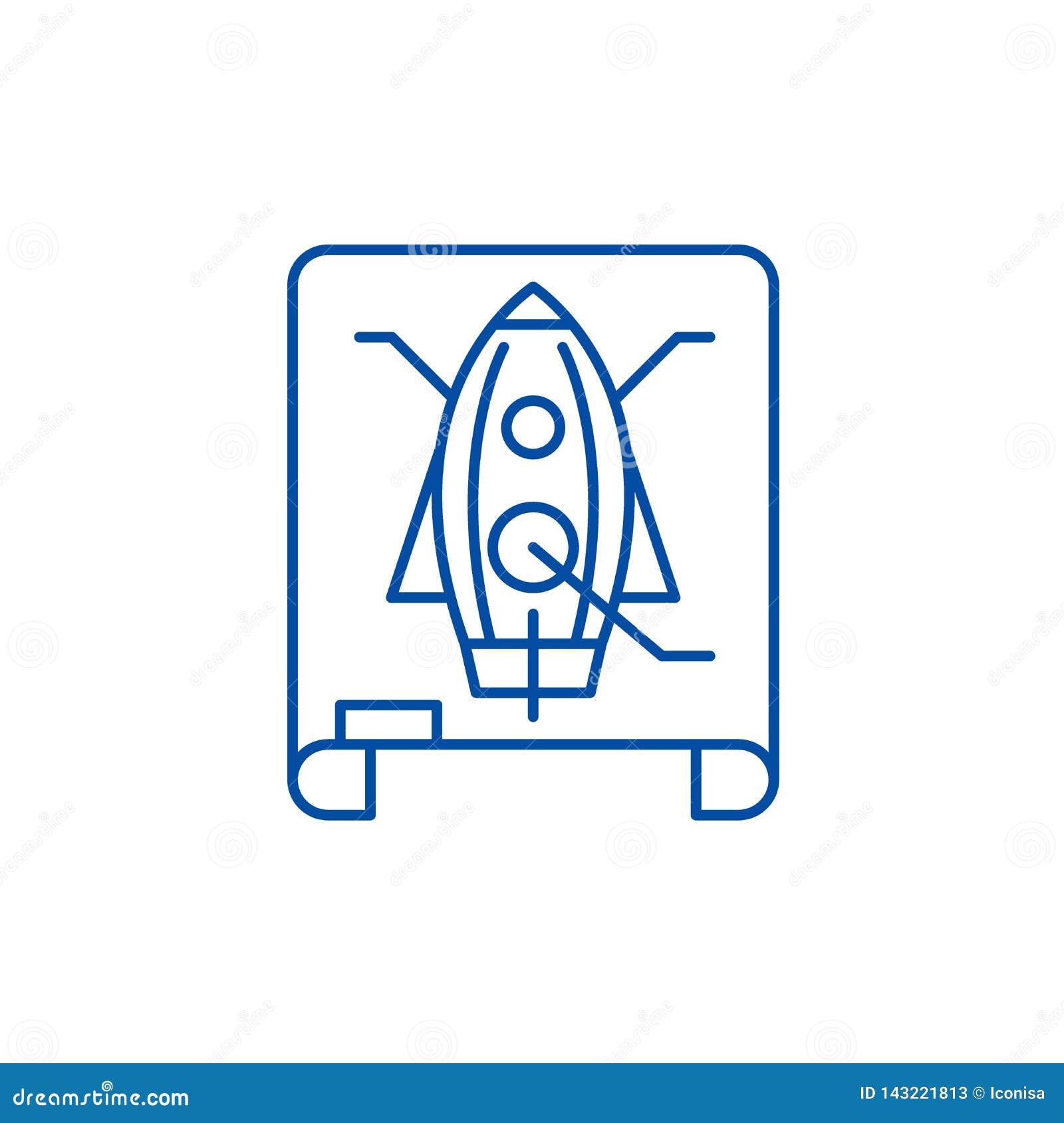 Project Drawing Line Icon Concept. Project Drawing Flat Vector Symbol ...