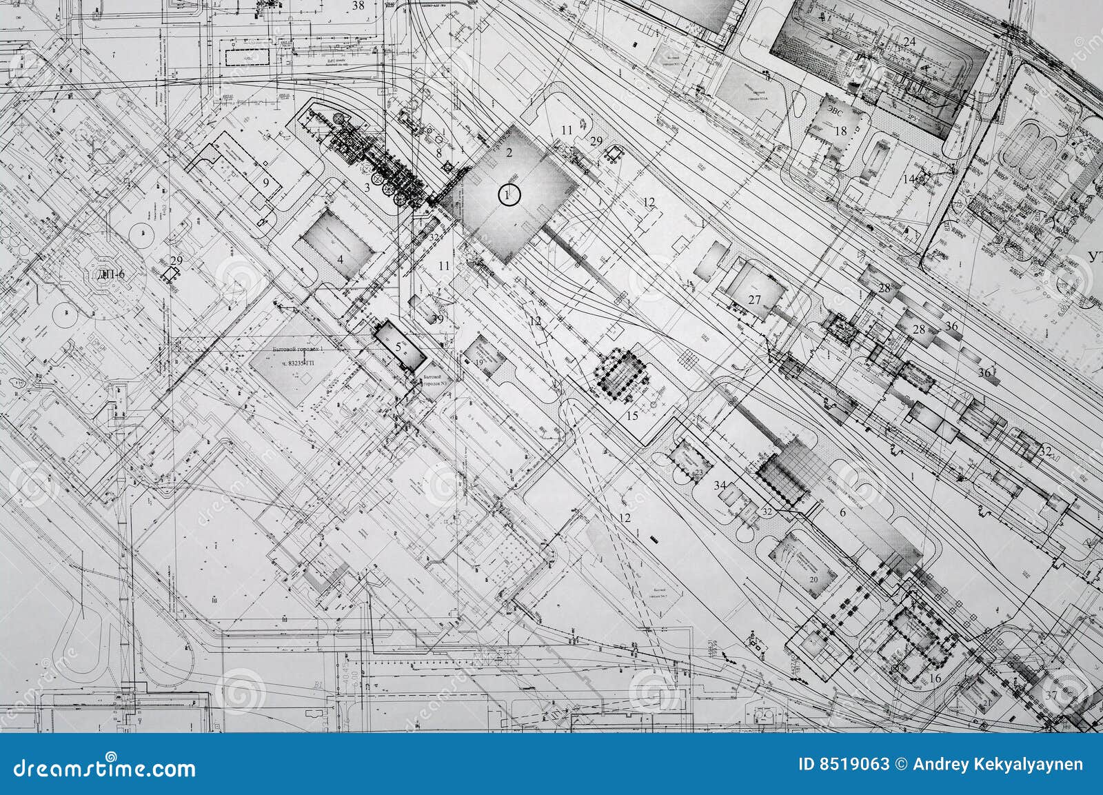 Project Drawings Background. Stock Image - Image of building, architect ...