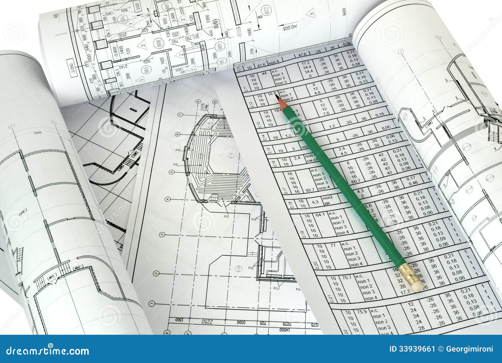 Project drawings stock image. Image of document, architect - 33939661