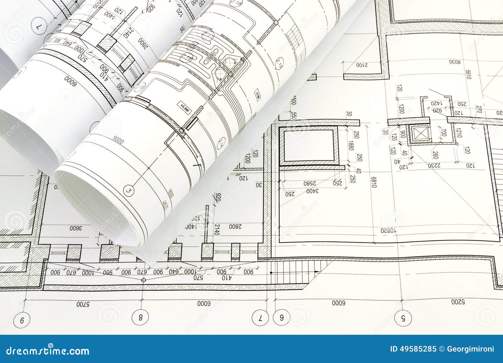 Project drawings stock image. Image of draw, measurement - 49585285