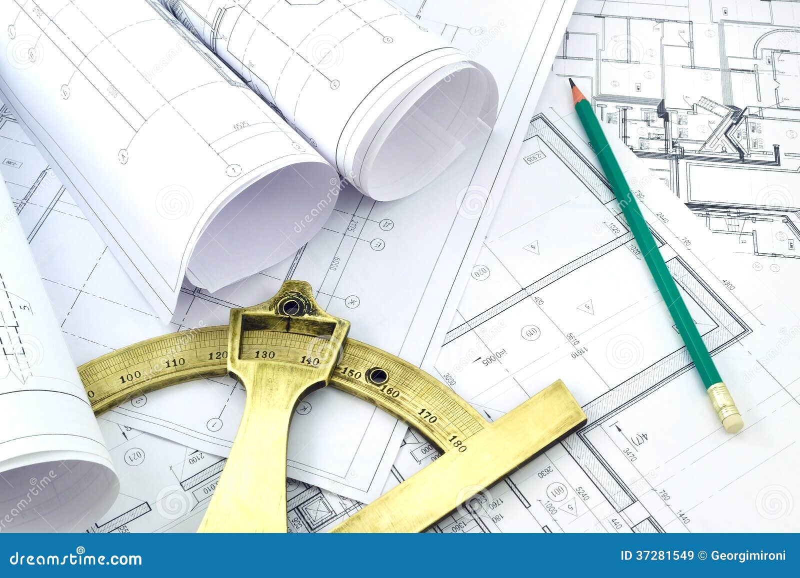 Project drawings stock image. Image of design, engineering - 37281549