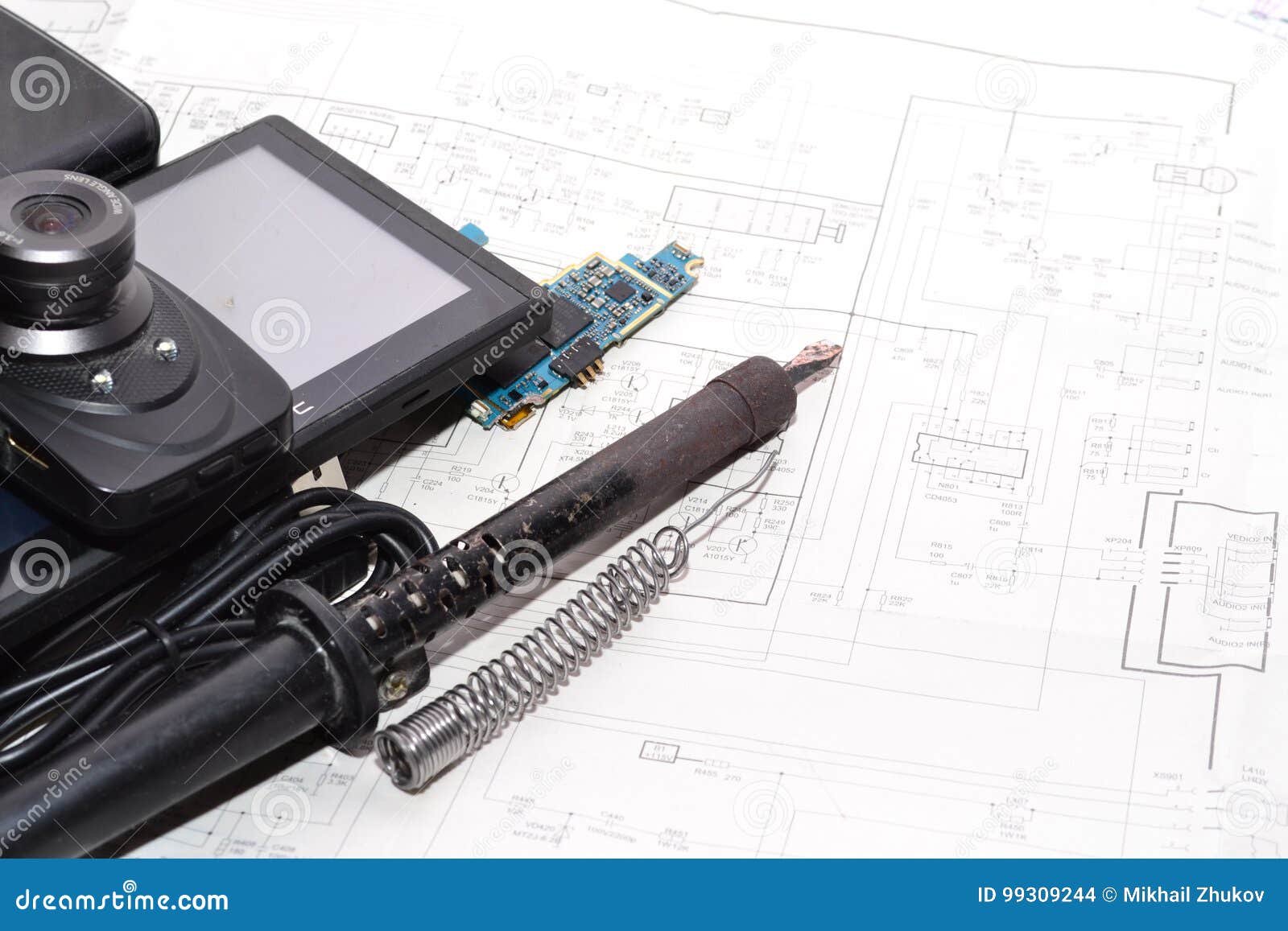 Project Electrical Wiring of the Apartment. Stock Photo - Image of ...