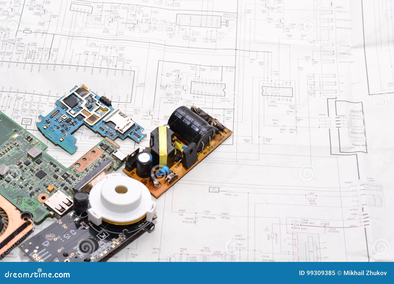 Project Electrical Wiring of the Apartment. Stock Image - Image of ...