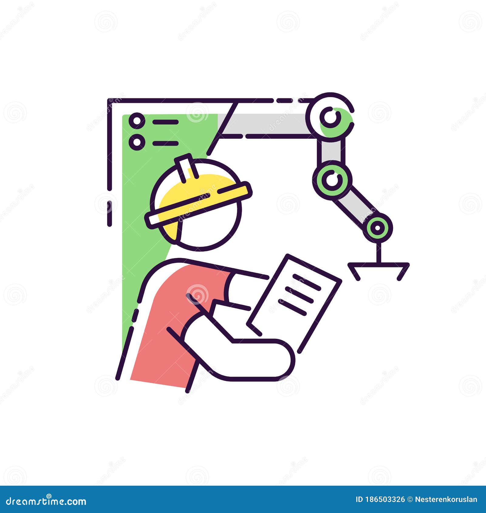 Project Engineer RGB Color Icon Stock Vector - Illustration of engineer ...
