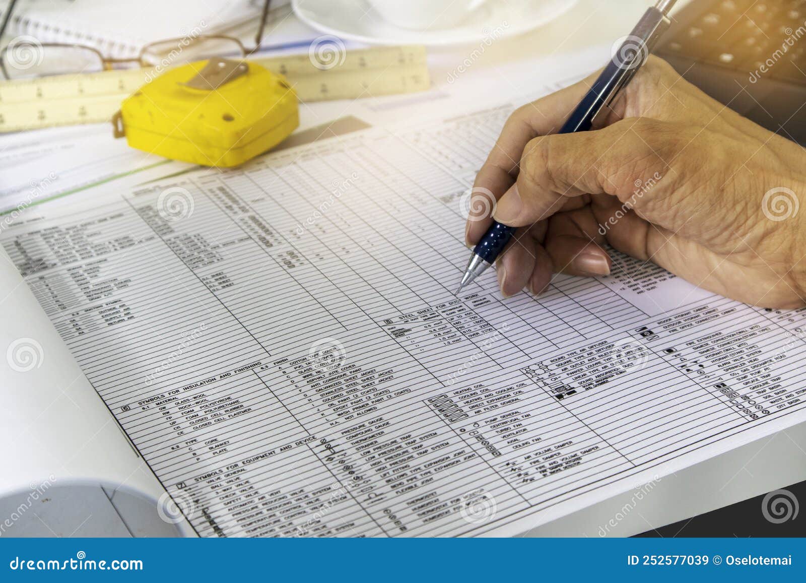Project Engineers Check the Construction Documents of Various Systems ...