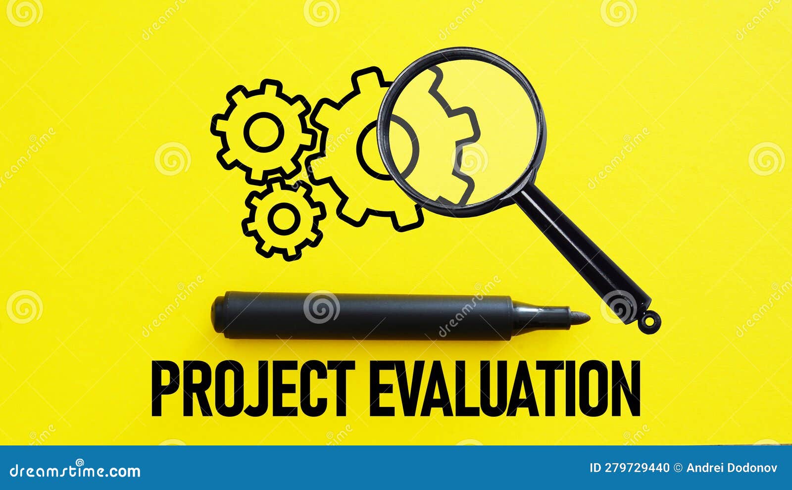 Project Evaluation is Shown Using the Text Stock Photo - Image of ...