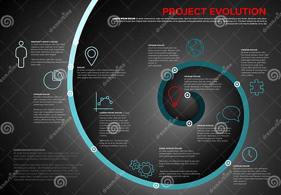 Project Evolution Timeline Template Stock Vector - Illustration of ...