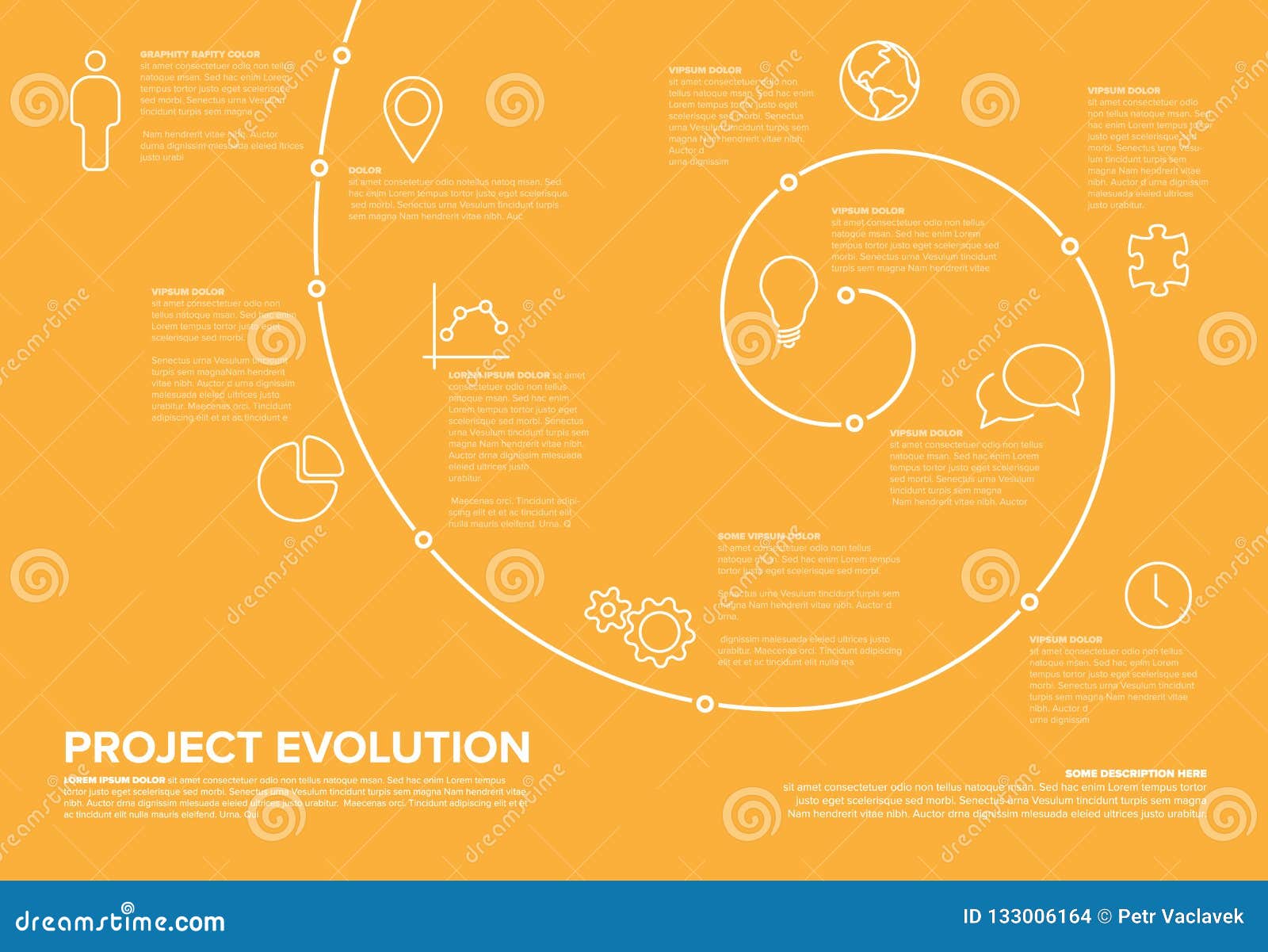 Project Evolution Timeline Template Stock Vector - Illustration of ... Project Evolution Timeline Template Stock Vector - Illustration of ...
