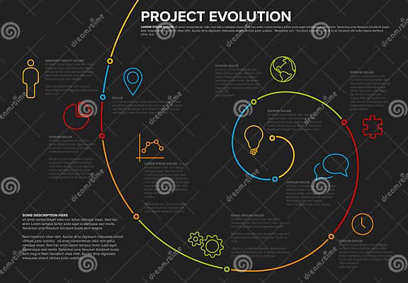 Project Evolution Timeline Template Stock Vector - Illustration of goal ...