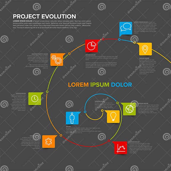 Project Evolution Timeline Template Stock Vector - Illustration of ...