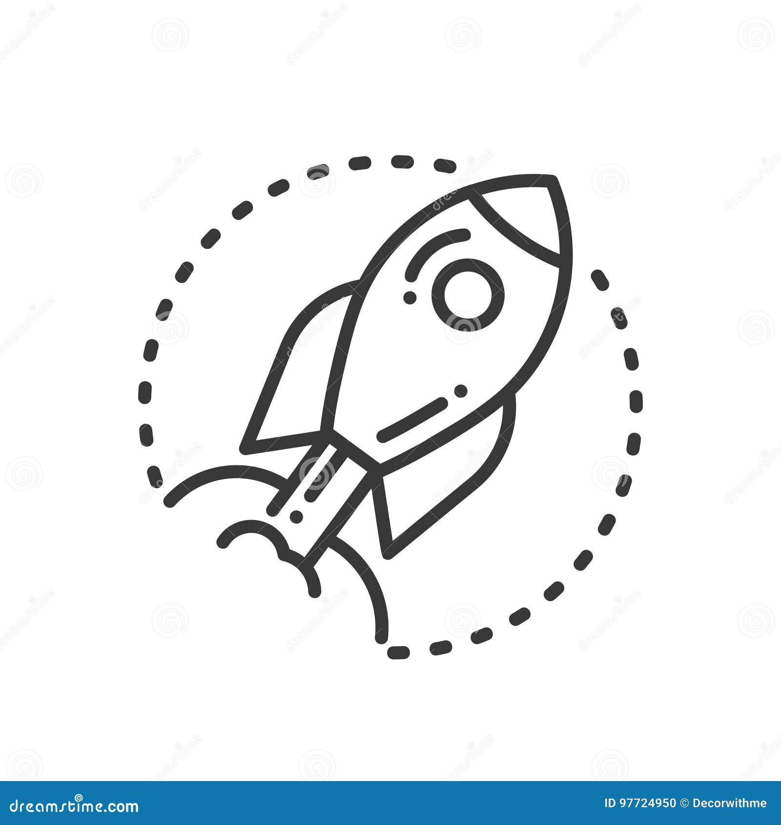 Project Execution Modern Single Vector Line Design Icon Stock Vector