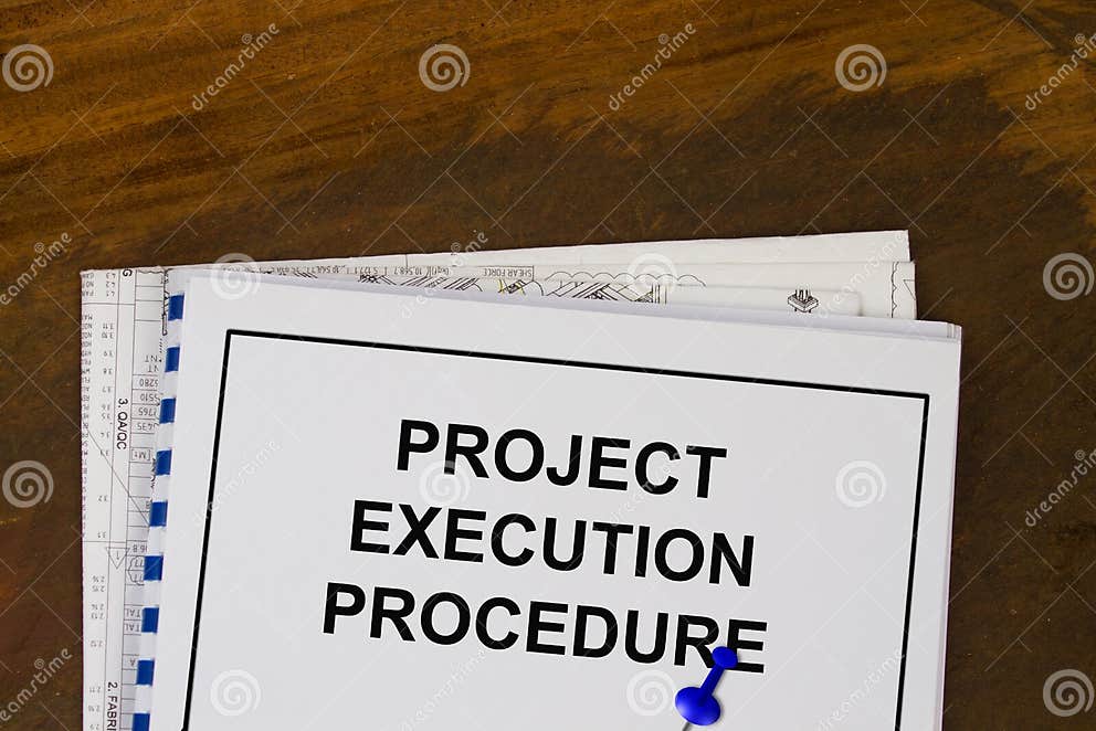 Project Execution Procedure Stock Photo - Image of paper, document ...