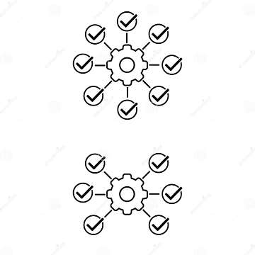 Project Execution Vector Icon Set. Complete Illustration Sign ...