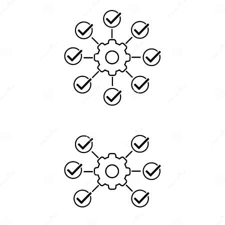 Project Execution Vector Icon Set. Complete Illustration Sign ...