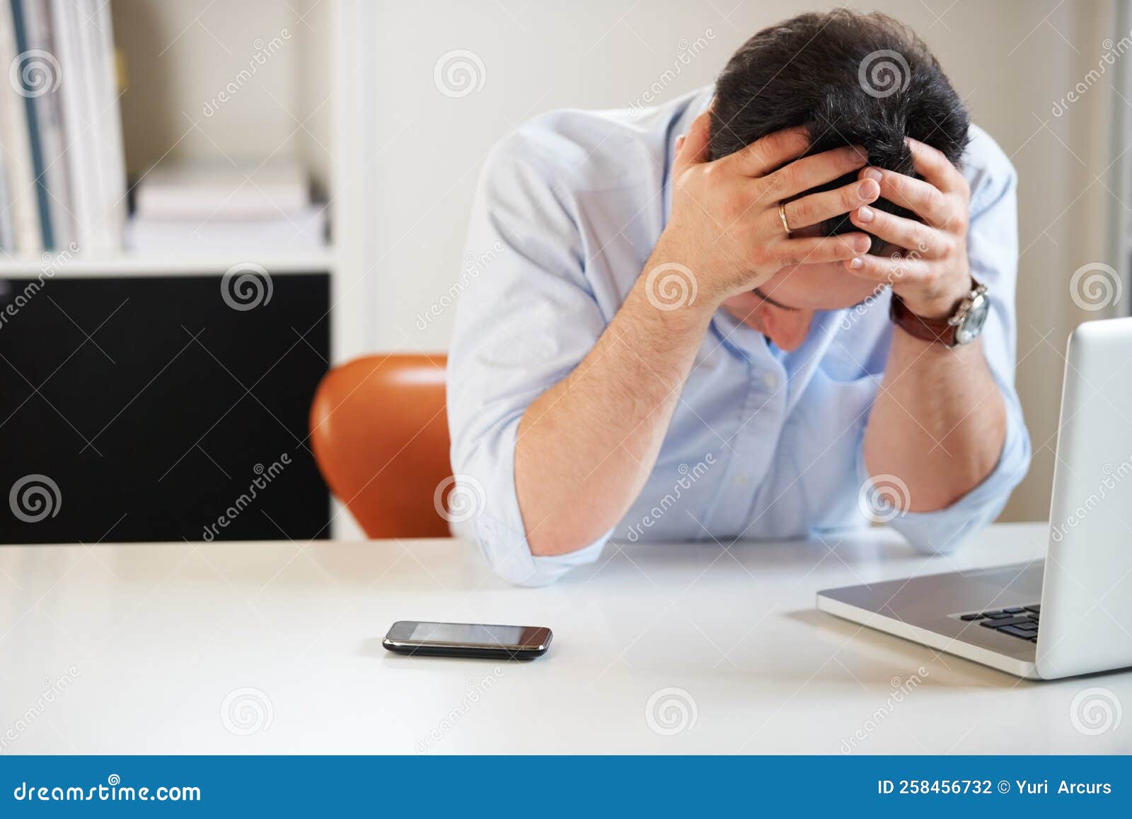 This Project is Falling a Part. a Stressed Out-looking Businessman ...