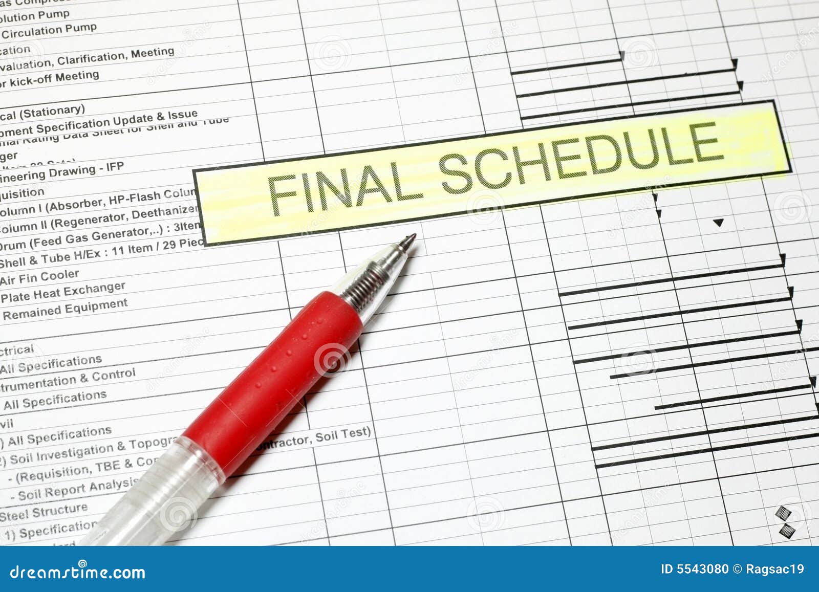 Project Final Schedule stock photo. Image of scale, number - 5543080