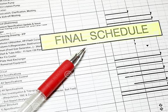 Project Final Schedule stock photo. Image of scale, number - 5543080