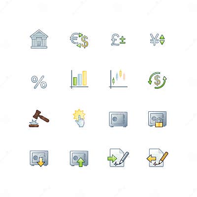 Project finance icons stock vector. Illustration of lock - 3347226