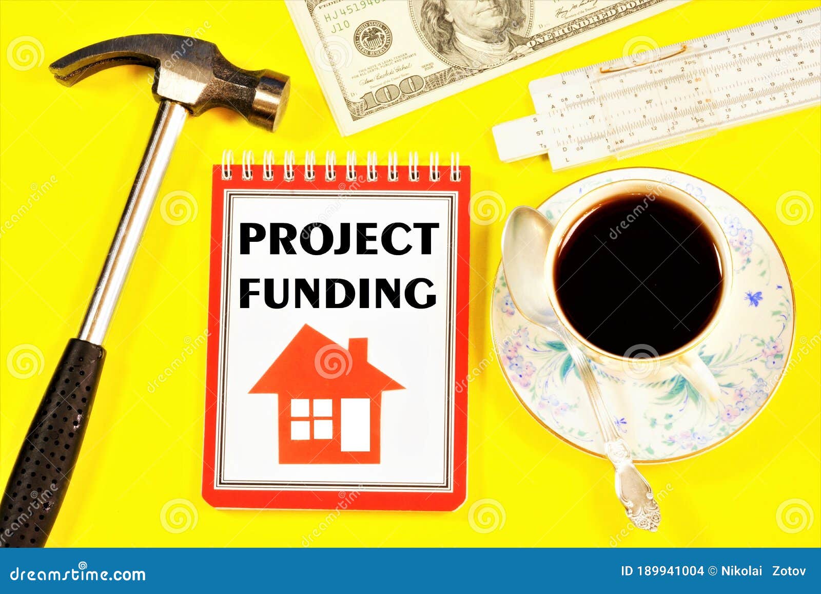Project Financing - Text Label in the Planning Notebook. Stock Photo ...