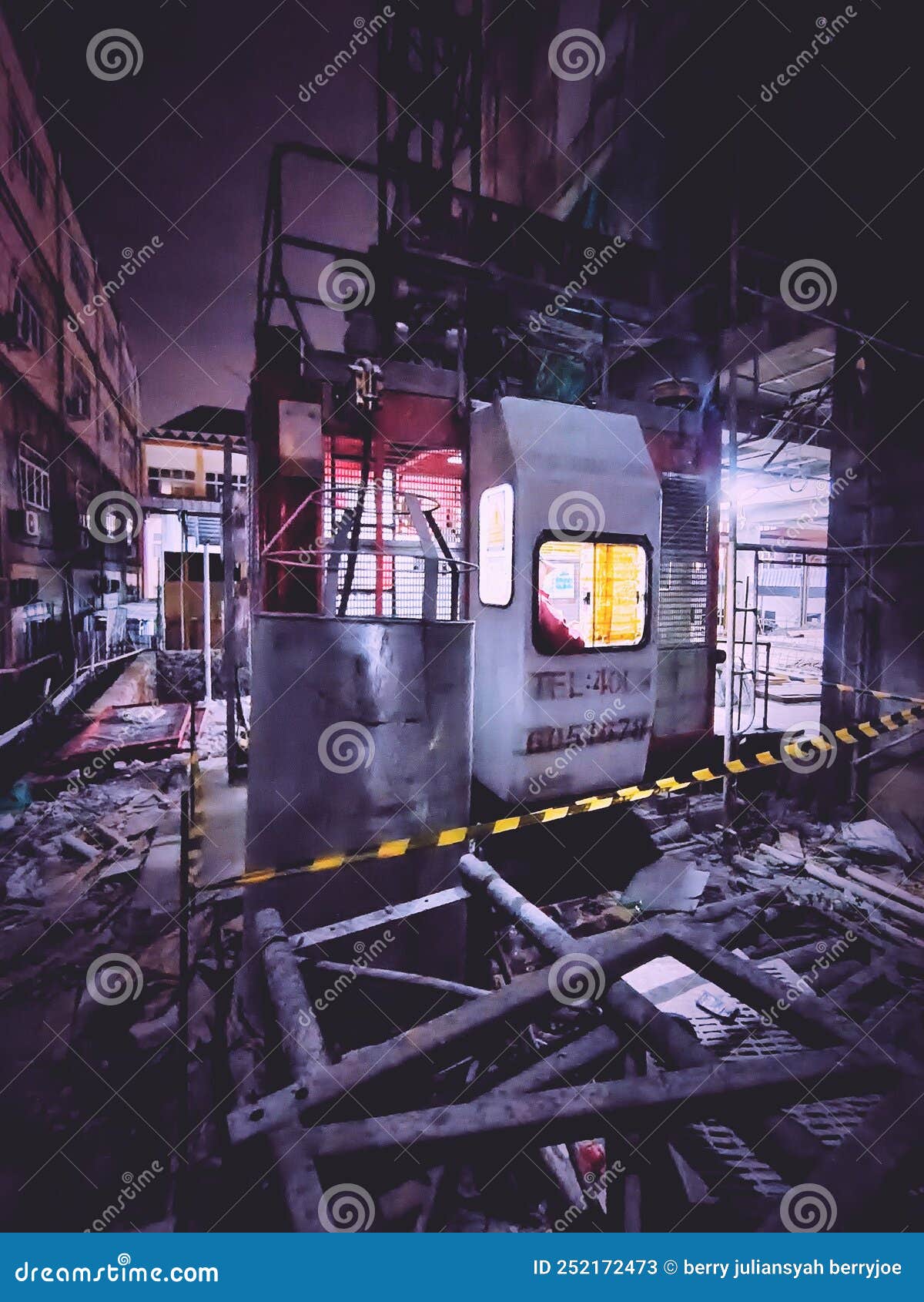 Project Freight Elevator on Building Structure Construction Stock Image ...