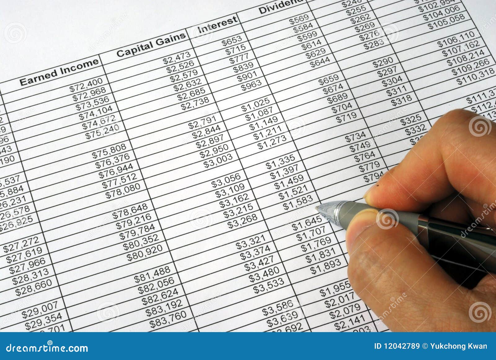 Project the Future Income and Capital Gains Stock Image - Image of ...