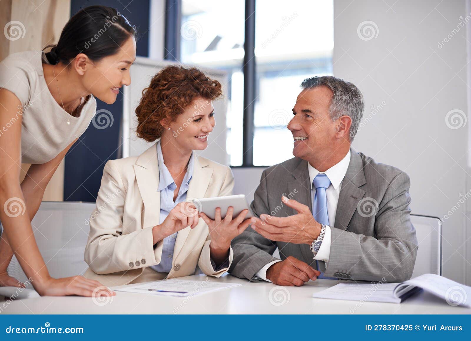 The Project is Going According To Plan. a Group of Business Colleagues ...