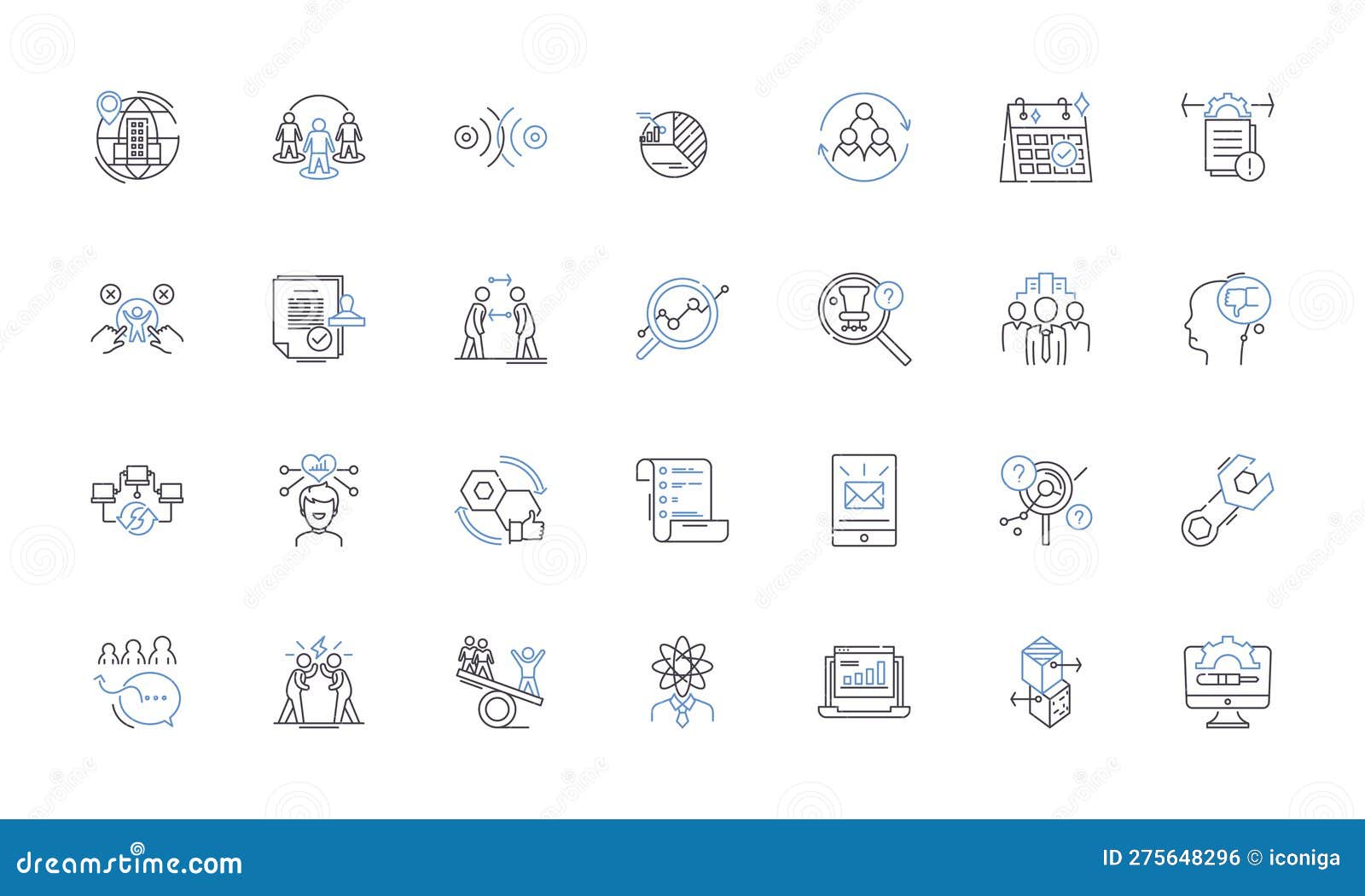 Project Growth Line Icons Collection. Expansion, Development, Progress ...