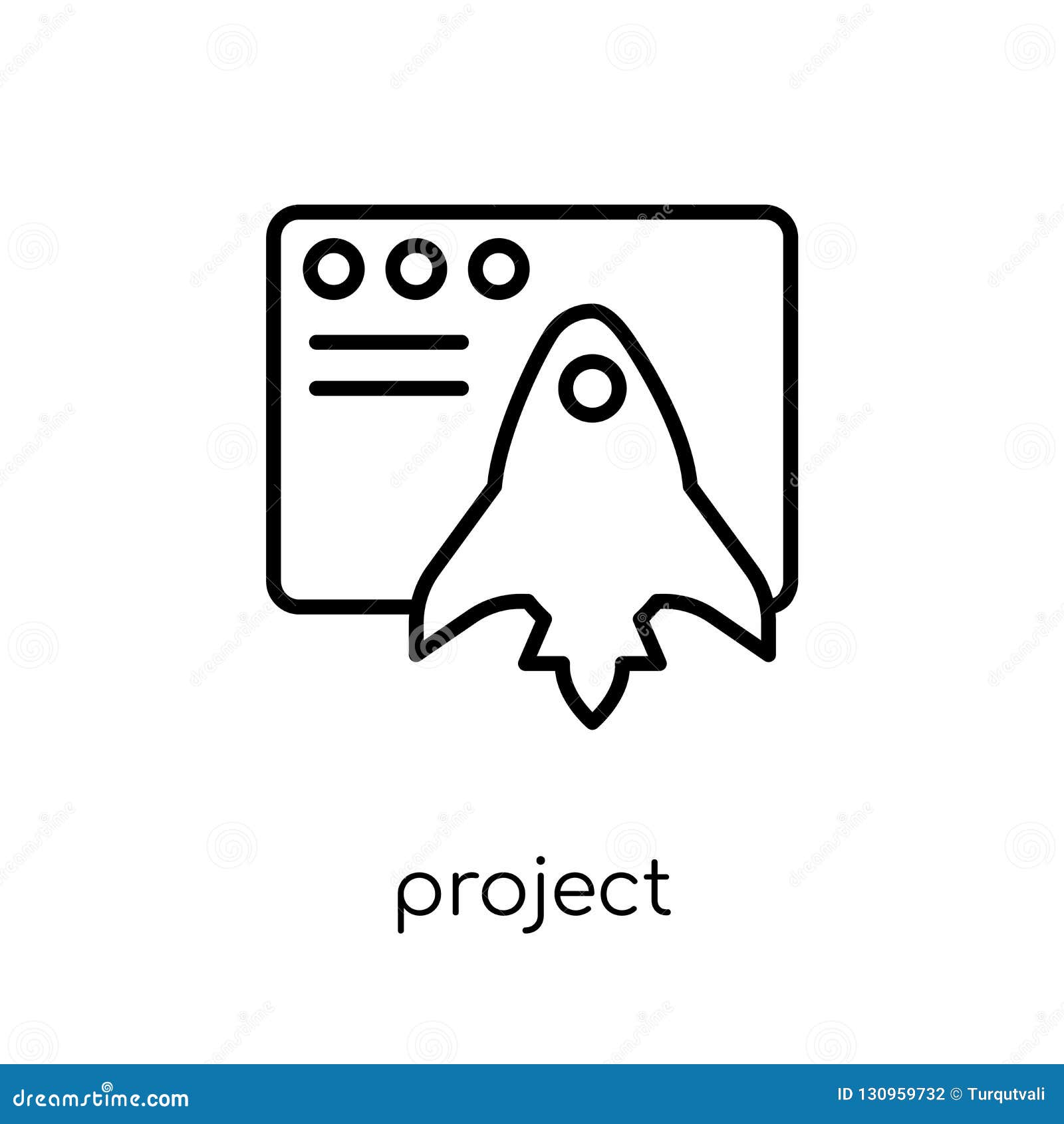 Project Icon from Collection. Stock Vector - Illustration of concept ...
